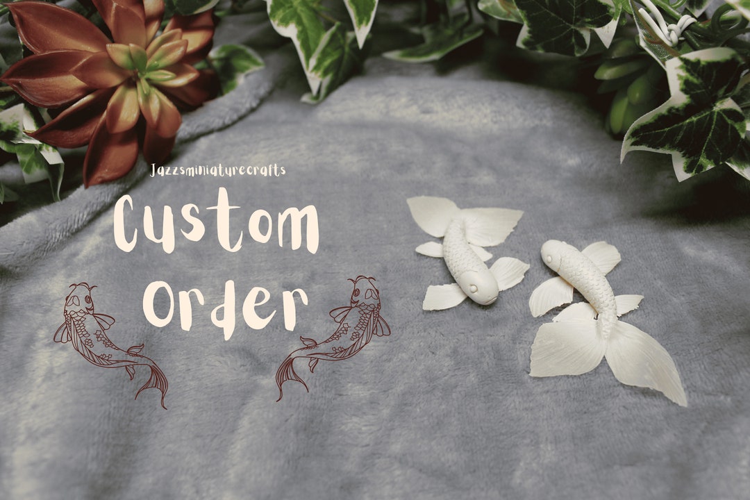 Custom Clay Koi Fish Handmade - Etsy