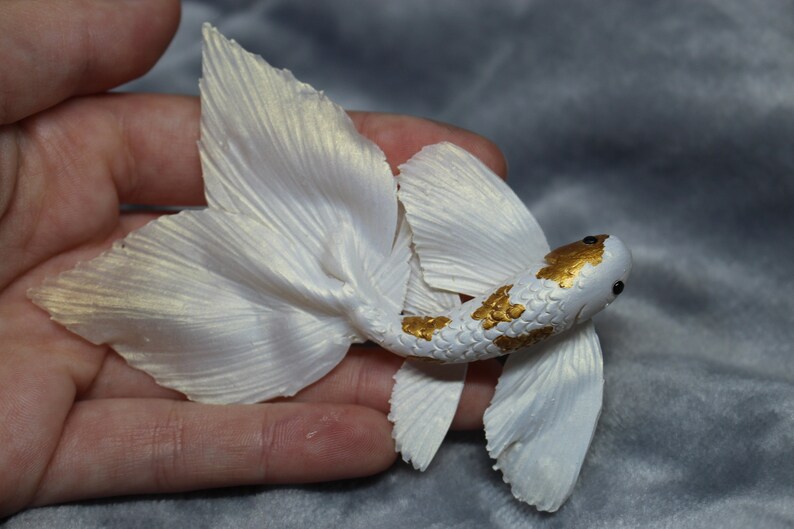 Gold Koi Fish Polymer Clay / Handmade / Desk Buddy - Etsy