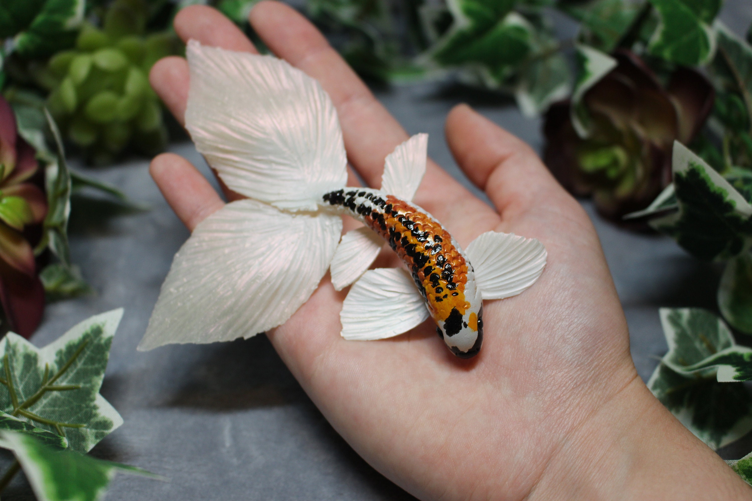 Kikokuryu Koi Fish Polymer Clay / Handmade / Koi Spirit Fish - Etsy