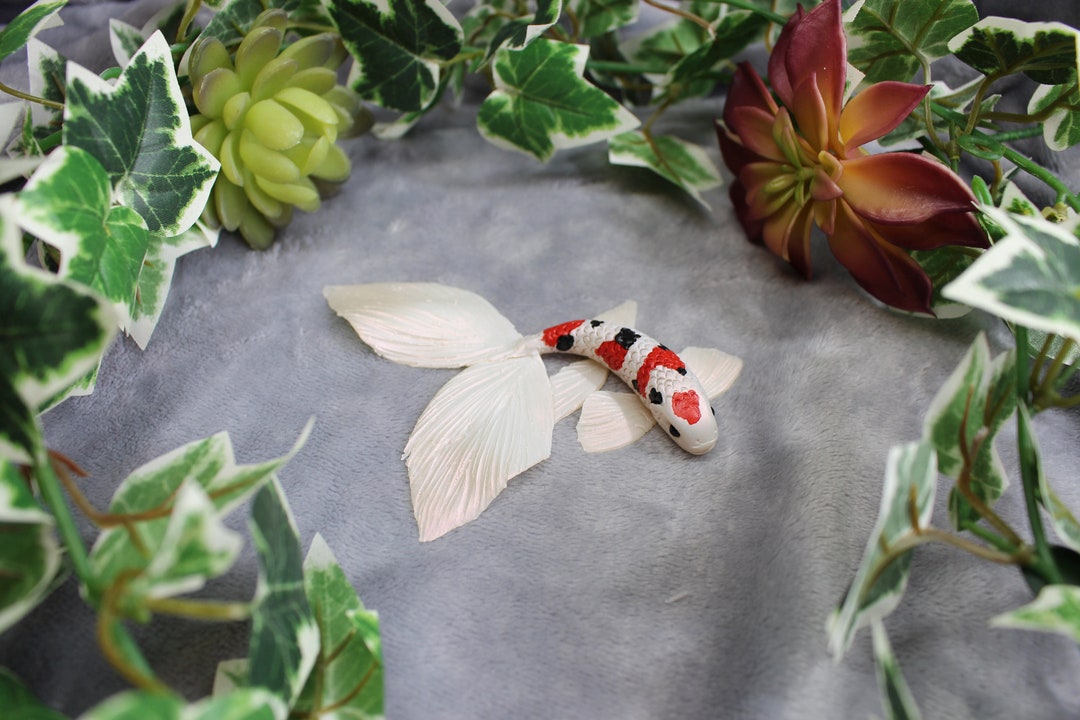 Koi Fish Spirit / Polymer Clay / Handmade / Desk Buddy - Etsy