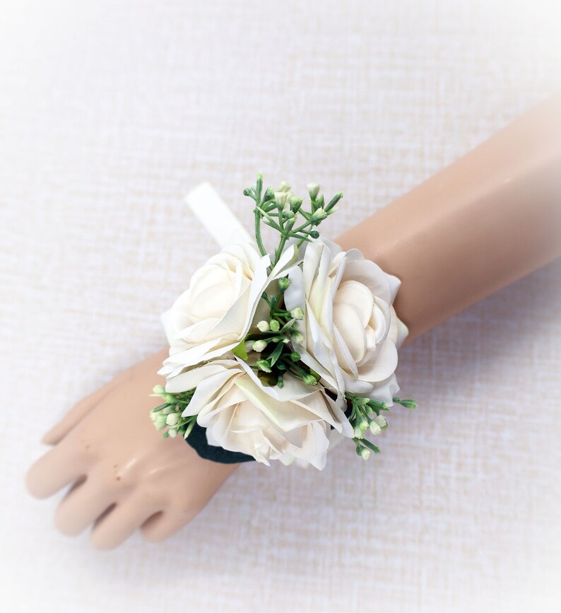 Artificial Corsage for Wedding Prom, Rose Wrist Corsage for Mother ...