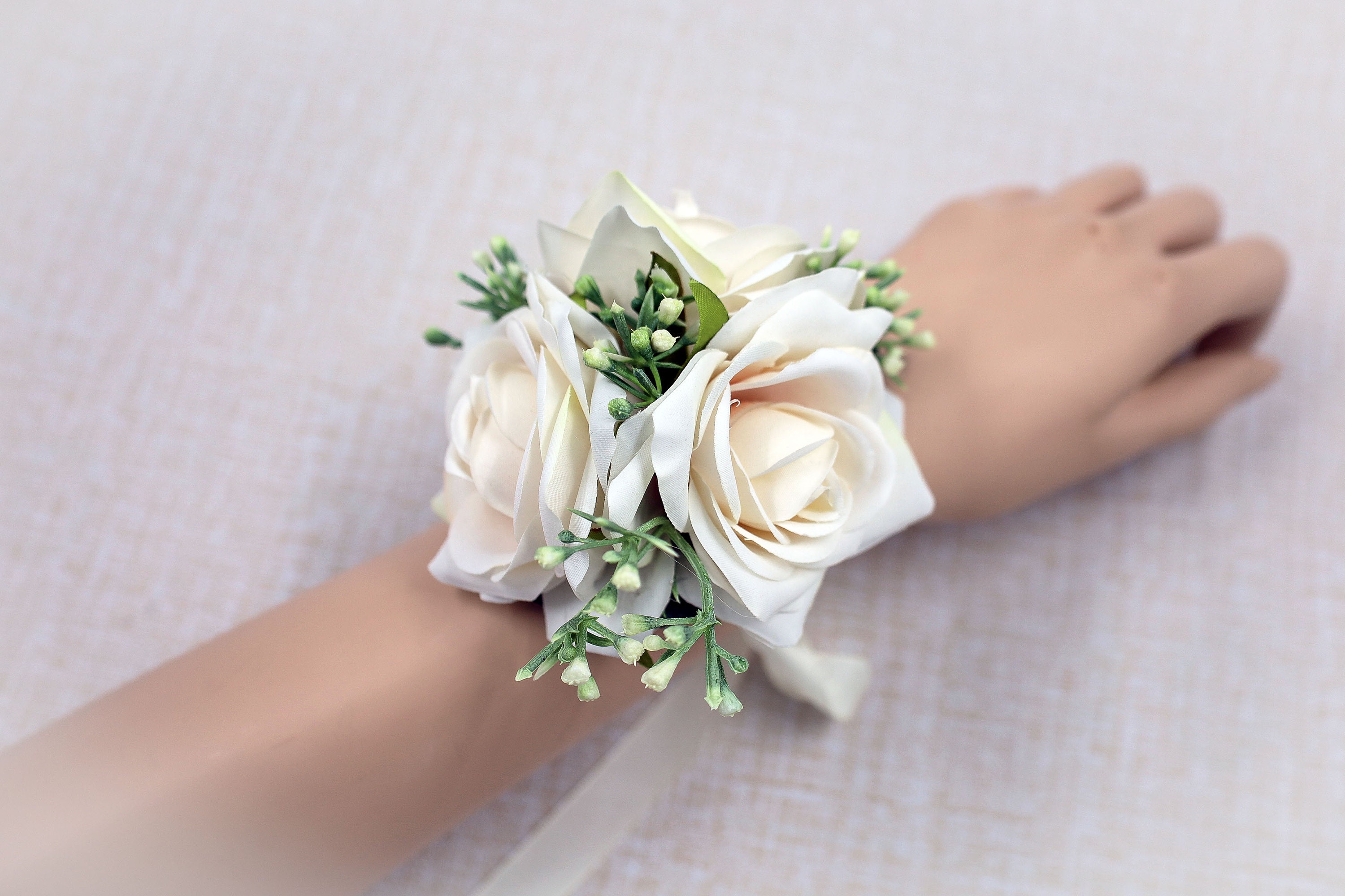 Artificial Corsage for Wedding Prom, Rose Wrist Corsage for Mother ...