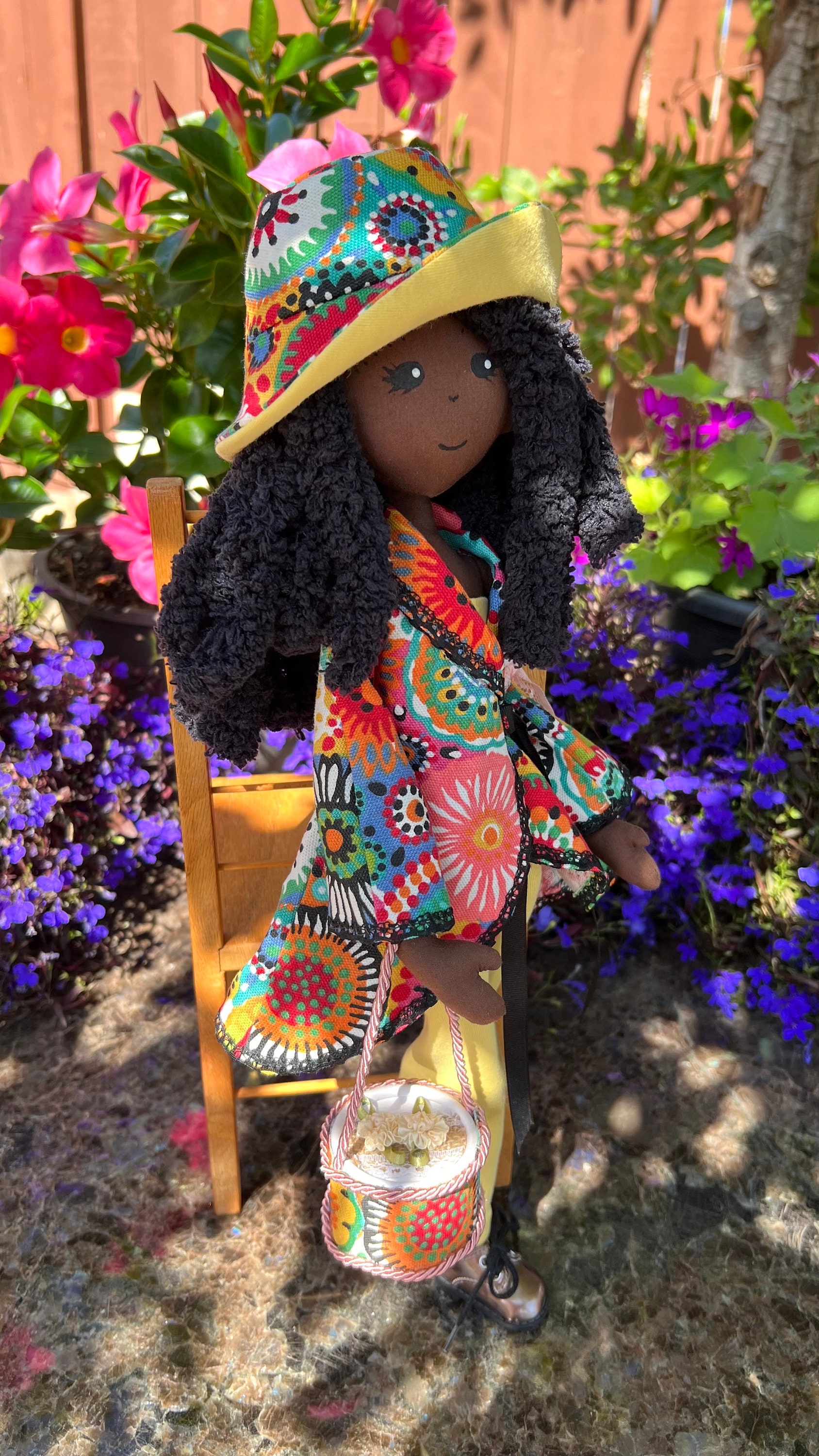 African American Doll, Cloth Doll, Handmade Doll, Black Doll, Black ...