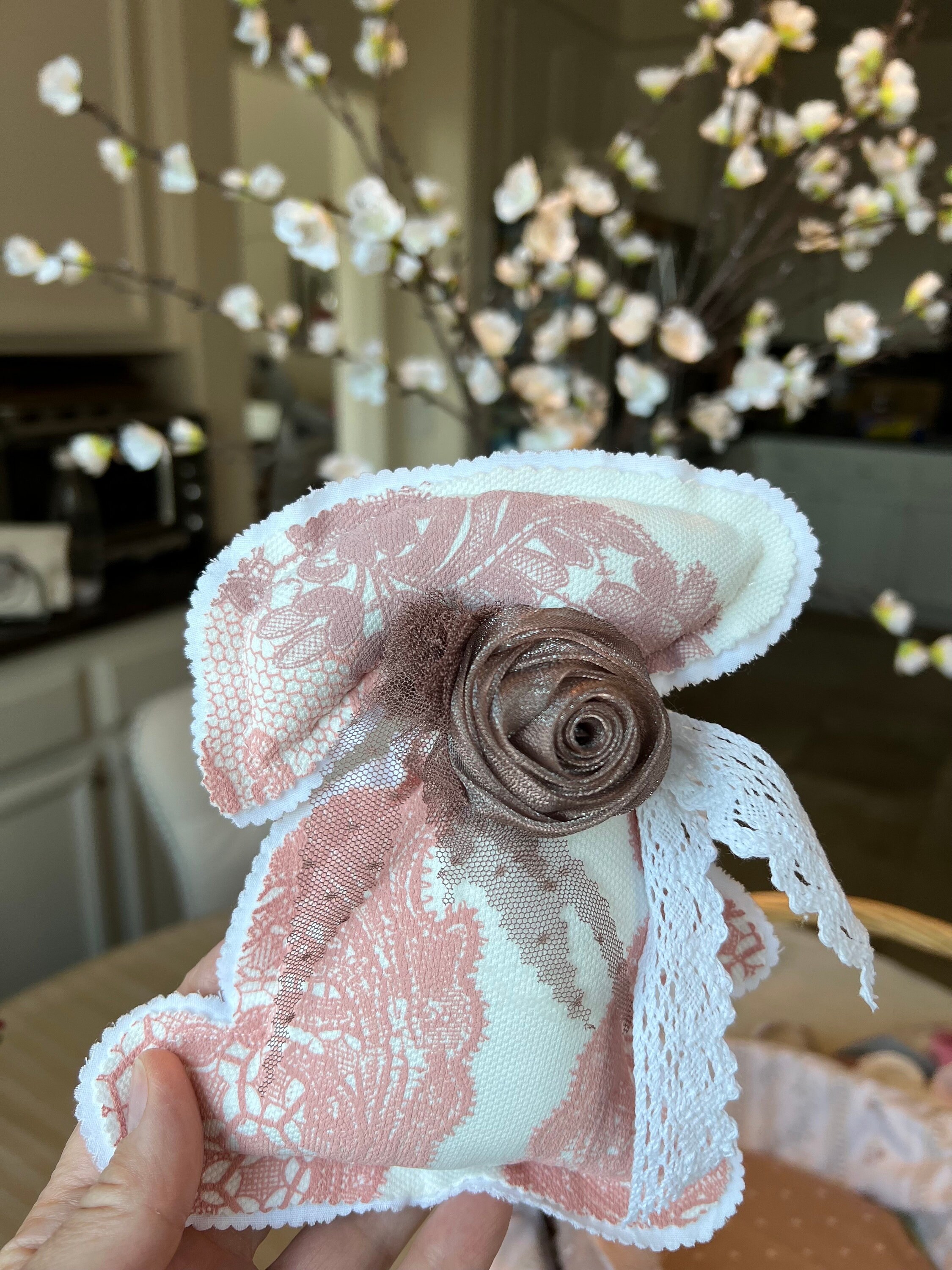 Fabric Easter Bunny,stuffed Bunny, Farmhouse Bunny, Bowl Filler, Bunny ...