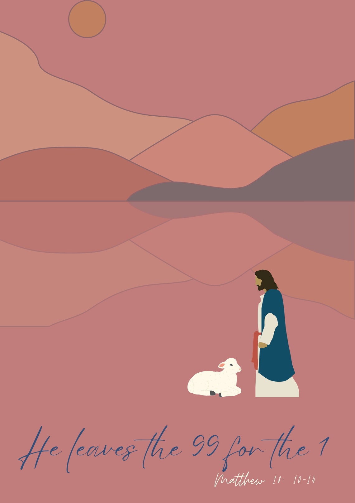 DIGITAL Download and Print Poster "99 for the 1" Christian Art ...