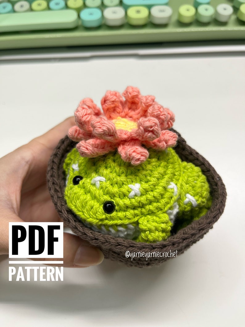 Crochet Cactus Frog Pattern With Removable Pot English - Etsy
