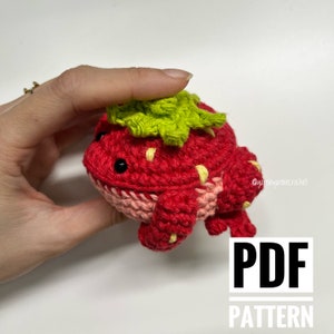 Crochet Strawberry Frog Pattern PDF Only | English| Amigurumi Pattern ...