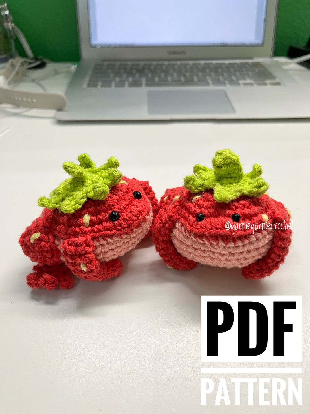Crochet Strawberry Frog Pattern PDF Only | English| Amigurumi Pattern ...