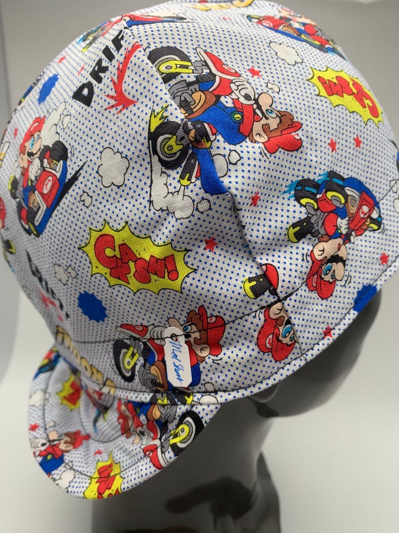 Quality, Pre-shrunk, Handmade Welding Caps! Mario Crash Cart! - Etsy