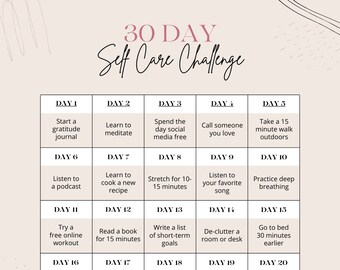 Digital Planner, 30-day Self-care Plan, iPad Planner, Self-care Plan ...