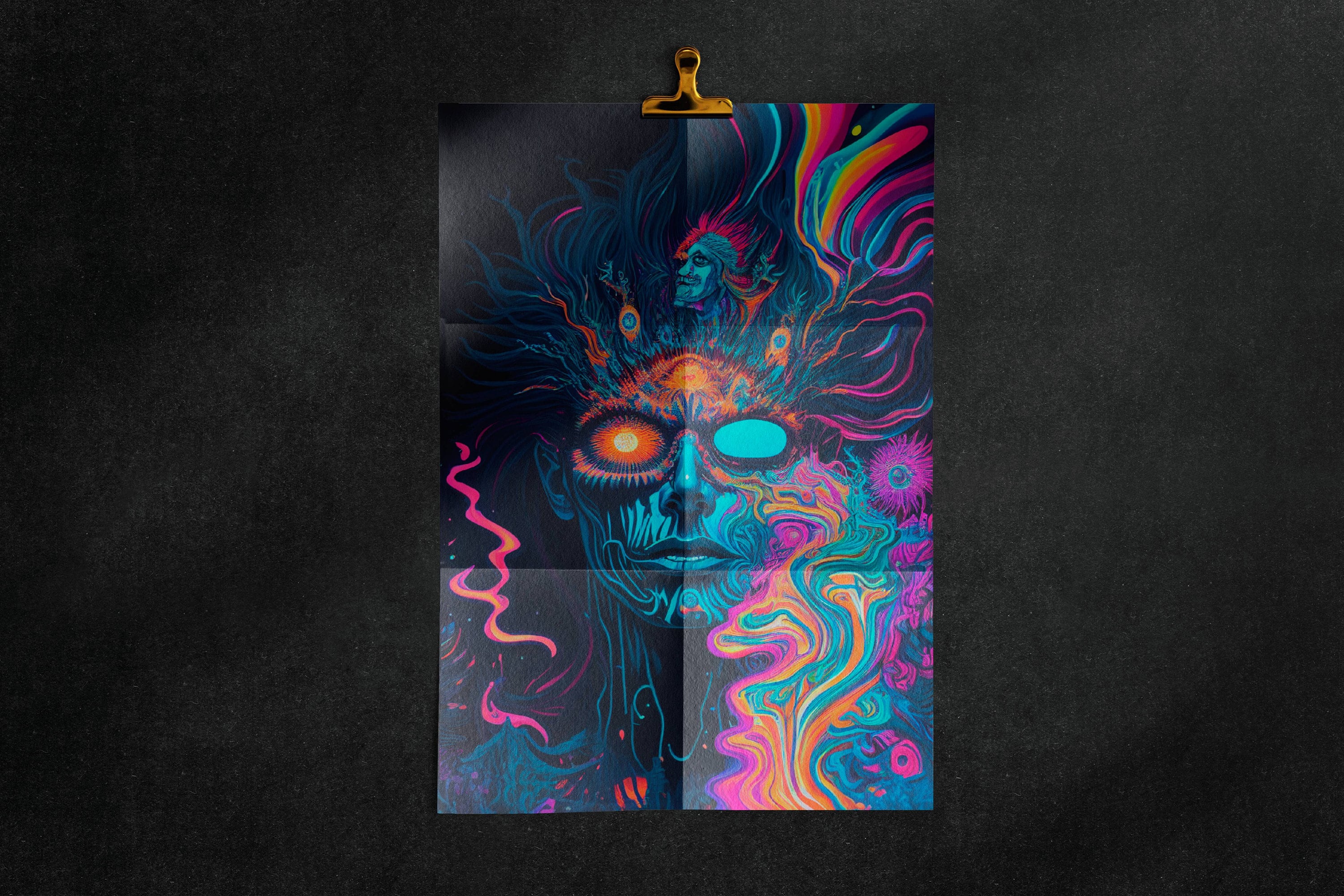 Psychedelic Being Poster | AI Generated Image Poster - Etsy