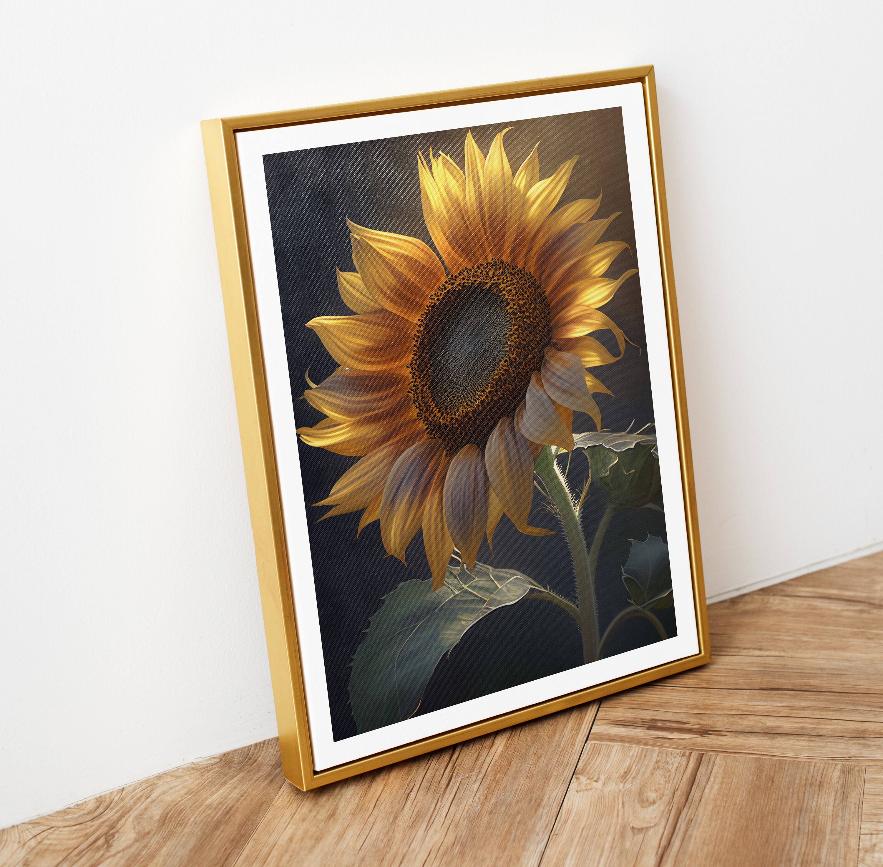 Glistening Sunflower Digital Poster Print | Digital Poster Download ...