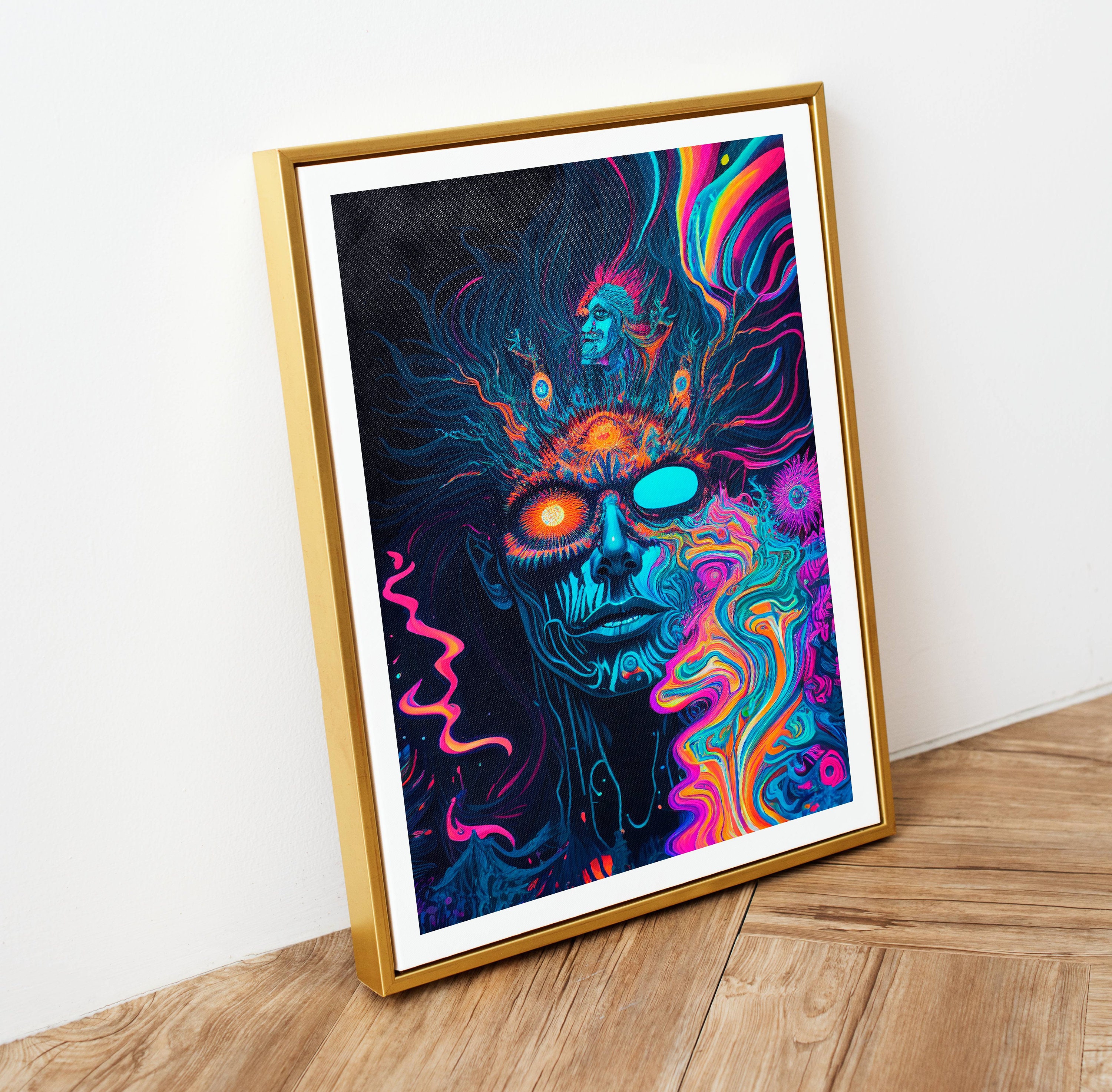 Psychedelic Being Poster | AI Generated Image Poster - Etsy