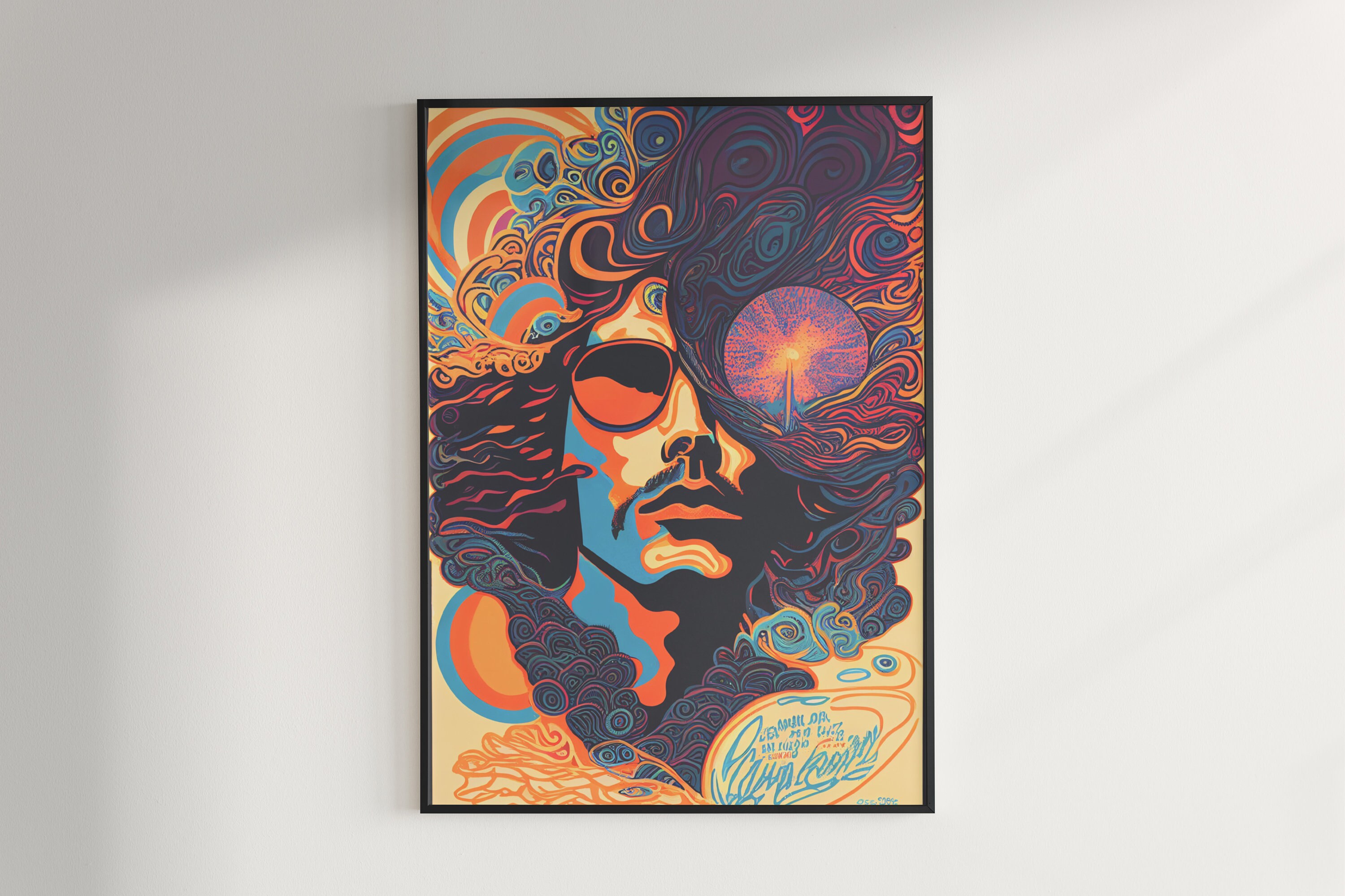 Psychedelic Rock Poster | AI Generated Image Poster - Etsy