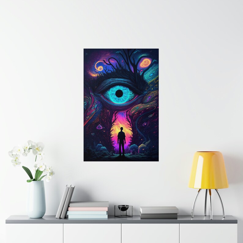 Trippy Psychedelic Eye Poster AI Generated Image Poster - Etsy
