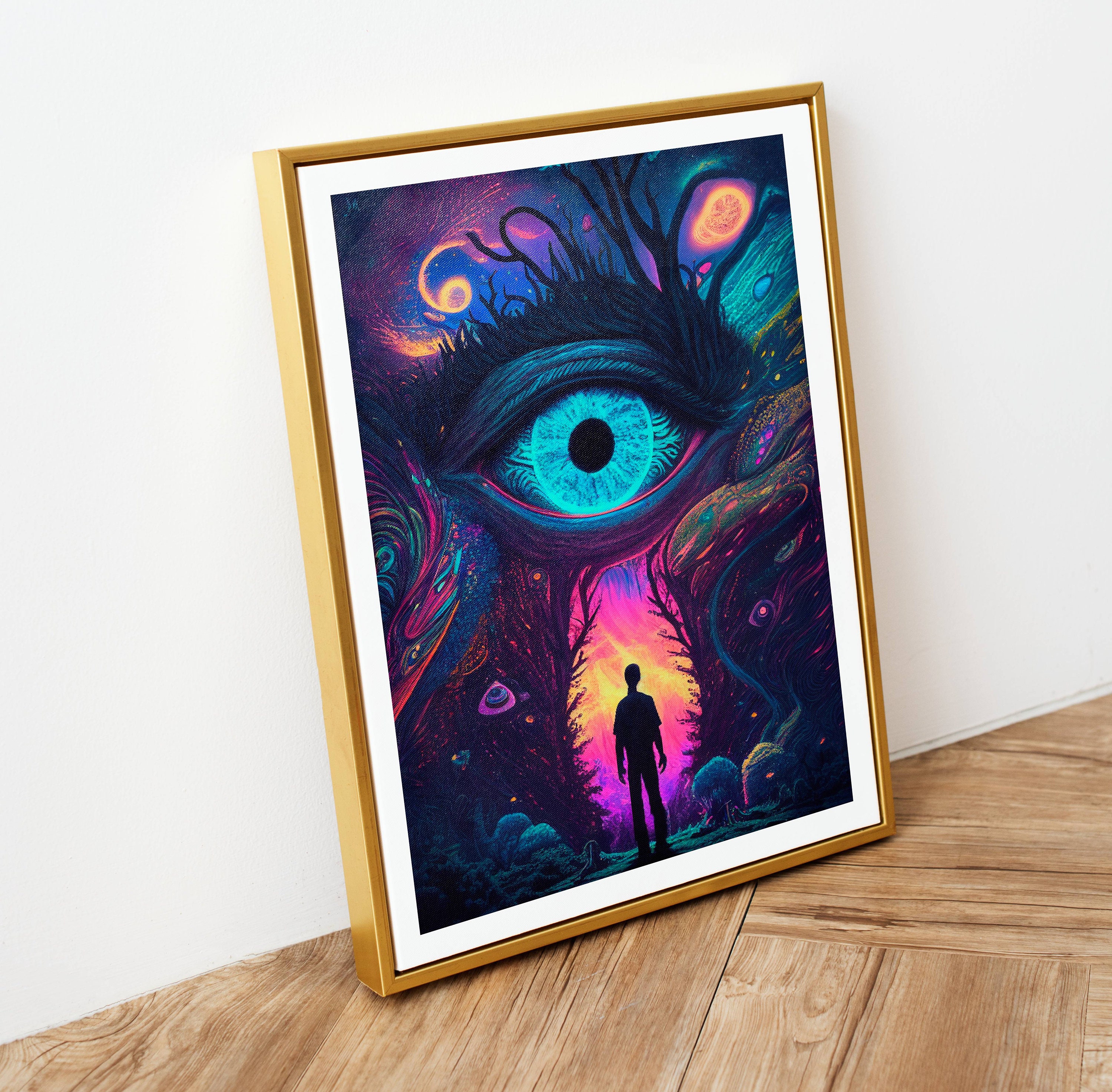 Trippy Psychedelic Eye Poster | AI Generated Image Poster - Etsy