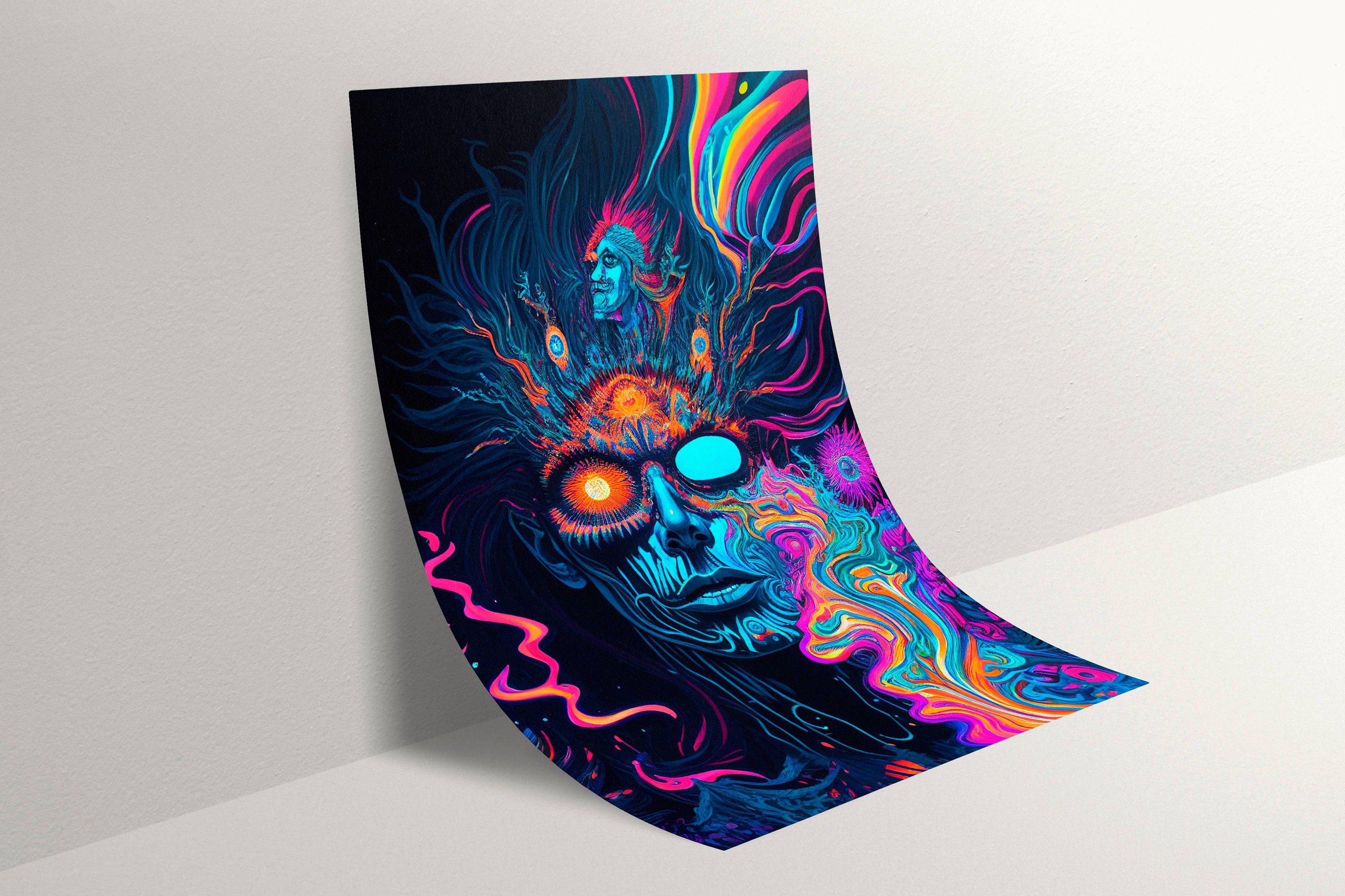 Psychedelic Being Poster | AI Generated Image Poster - Etsy