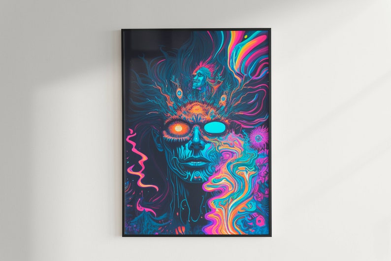 Psychedelic Being Poster | AI Generated Image Poster - Etsy