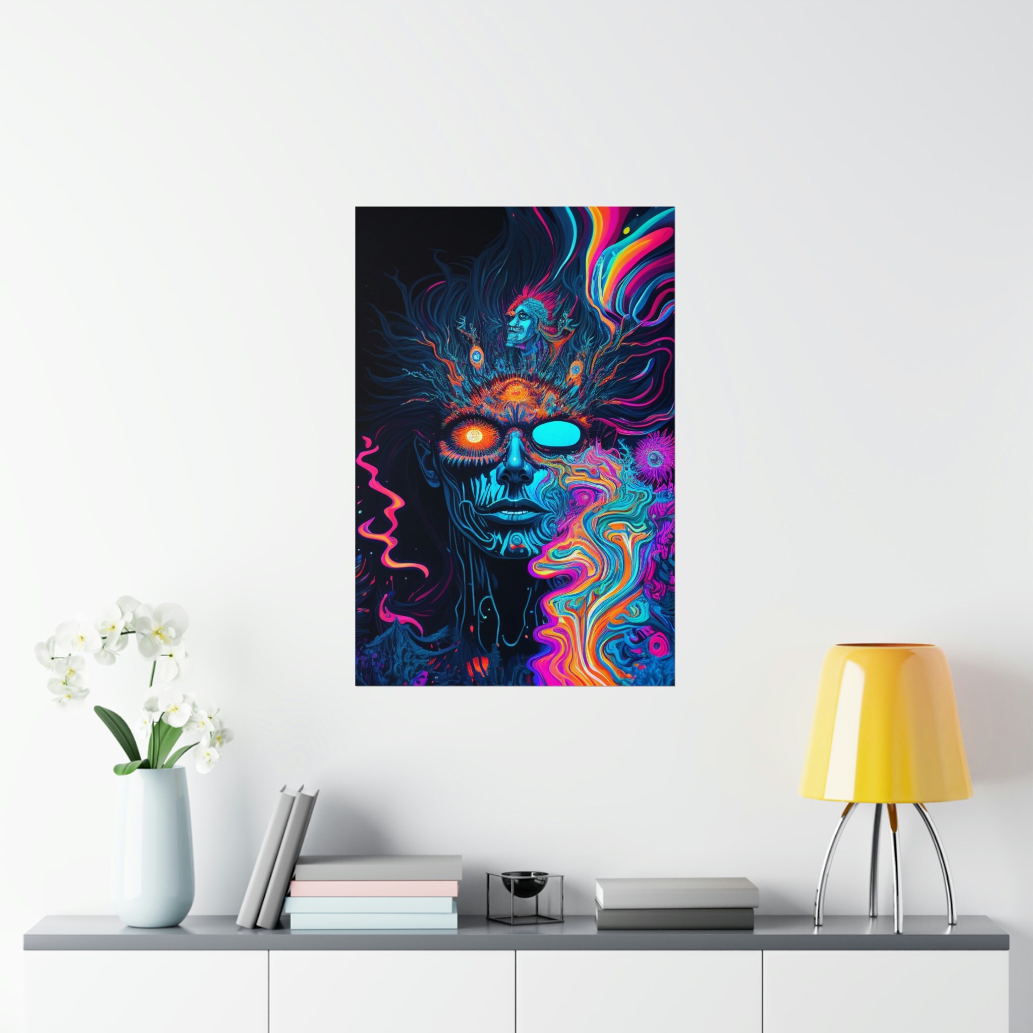 Psychedelic Being Poster | AI Generated Image Poster - Etsy