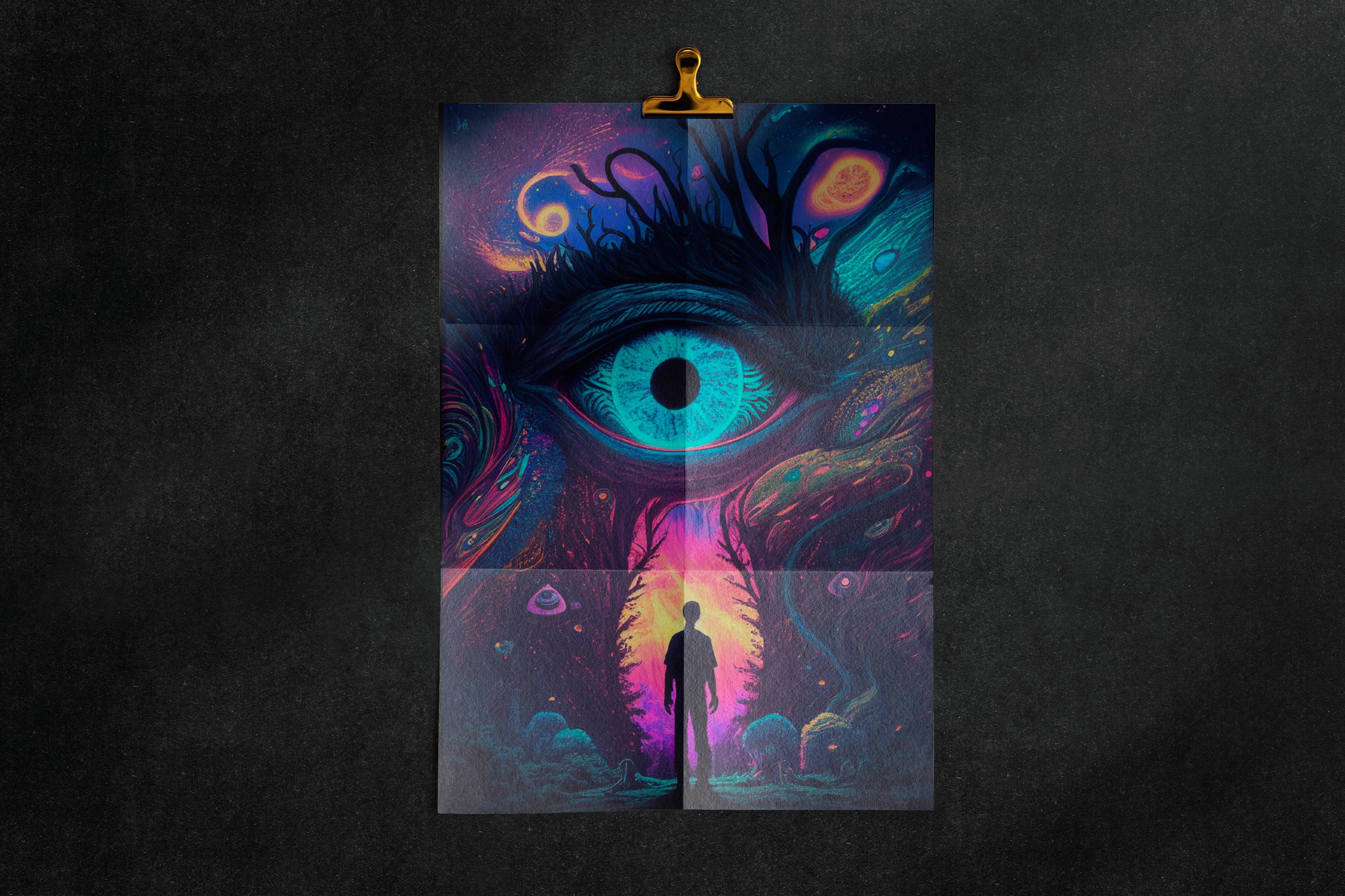 Trippy Psychedelic Eye Poster | AI Generated Image Poster - Etsy