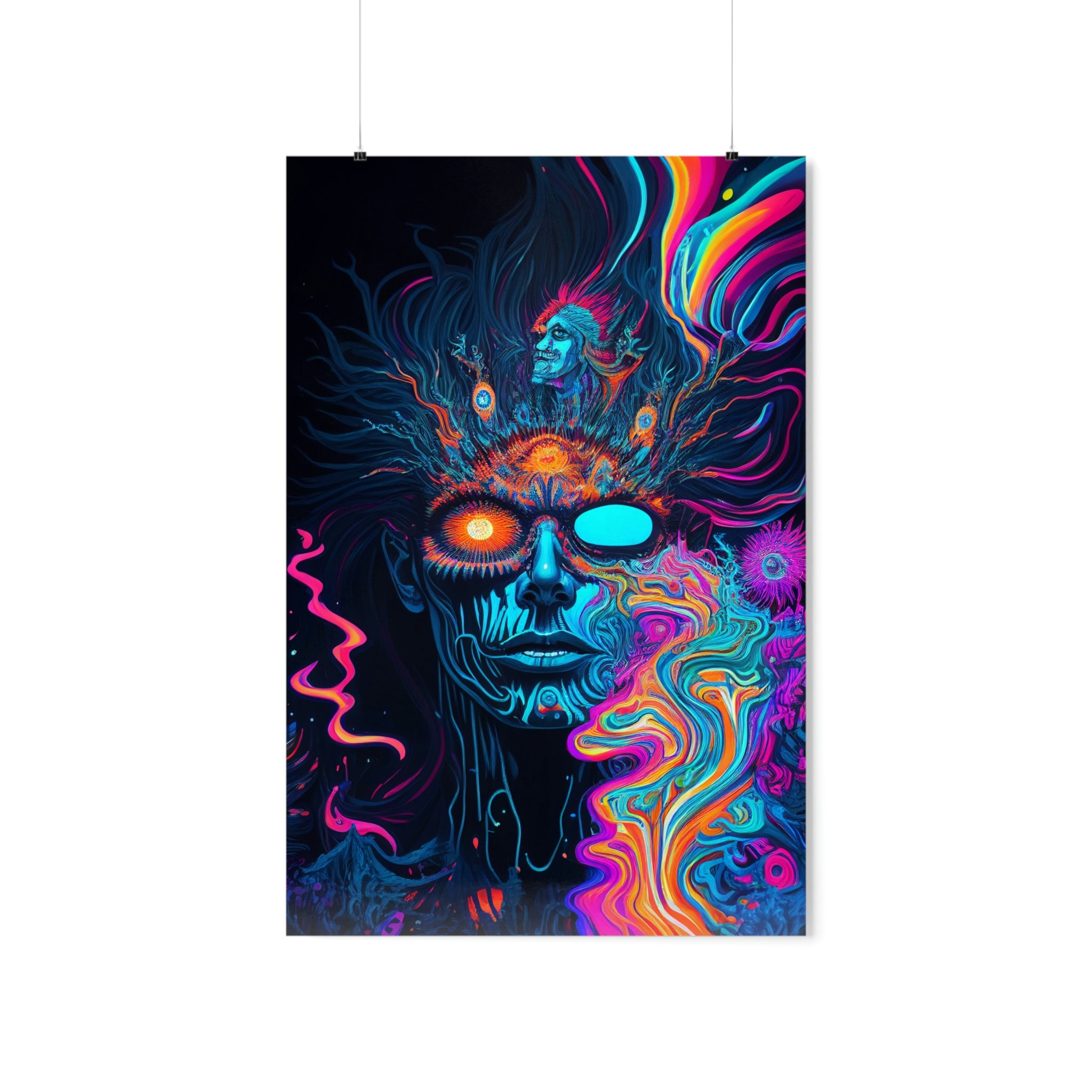 Psychedelic Being Poster | AI Generated Image Poster - Etsy