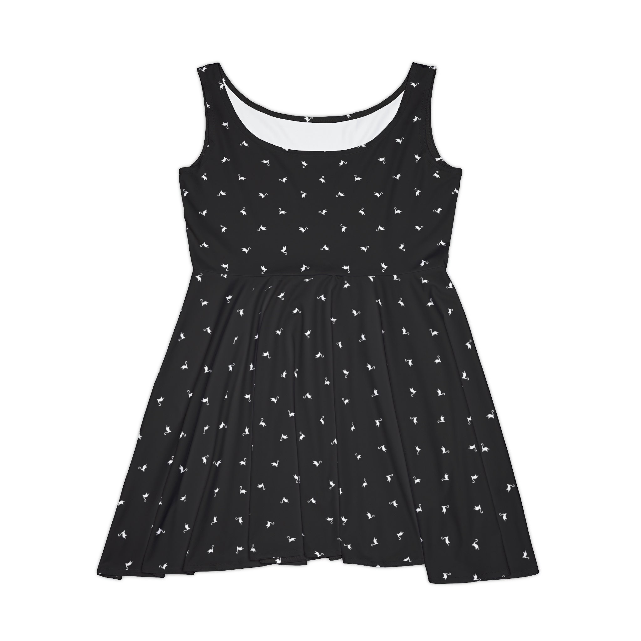 Loch Ness Monster Skater Dress | Subtle Silhouette Repeating Pattern ...