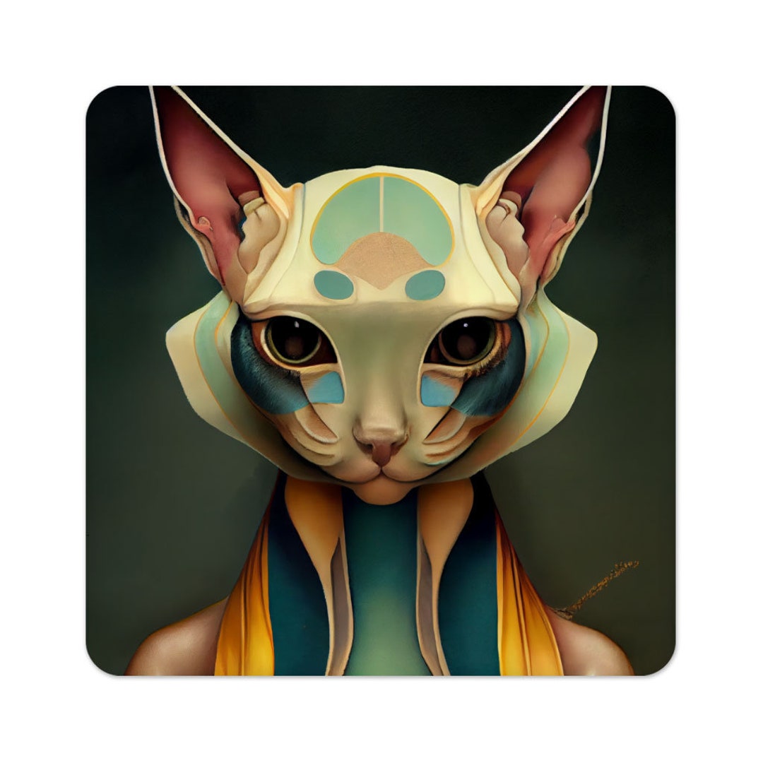 Sphynx Design Square Coasters Graphic Coasters Funny Coasters for ...