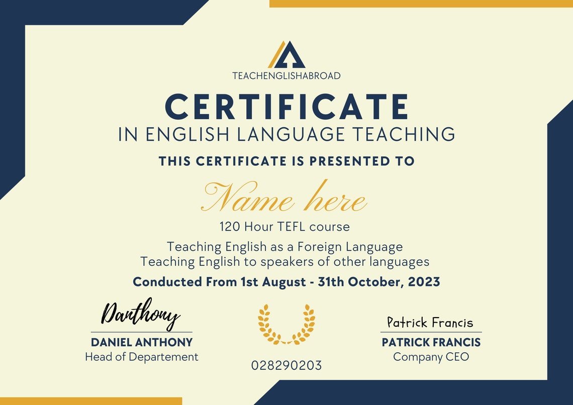Personalized TEFL Teaching English as a Foreign Language Diploma ...