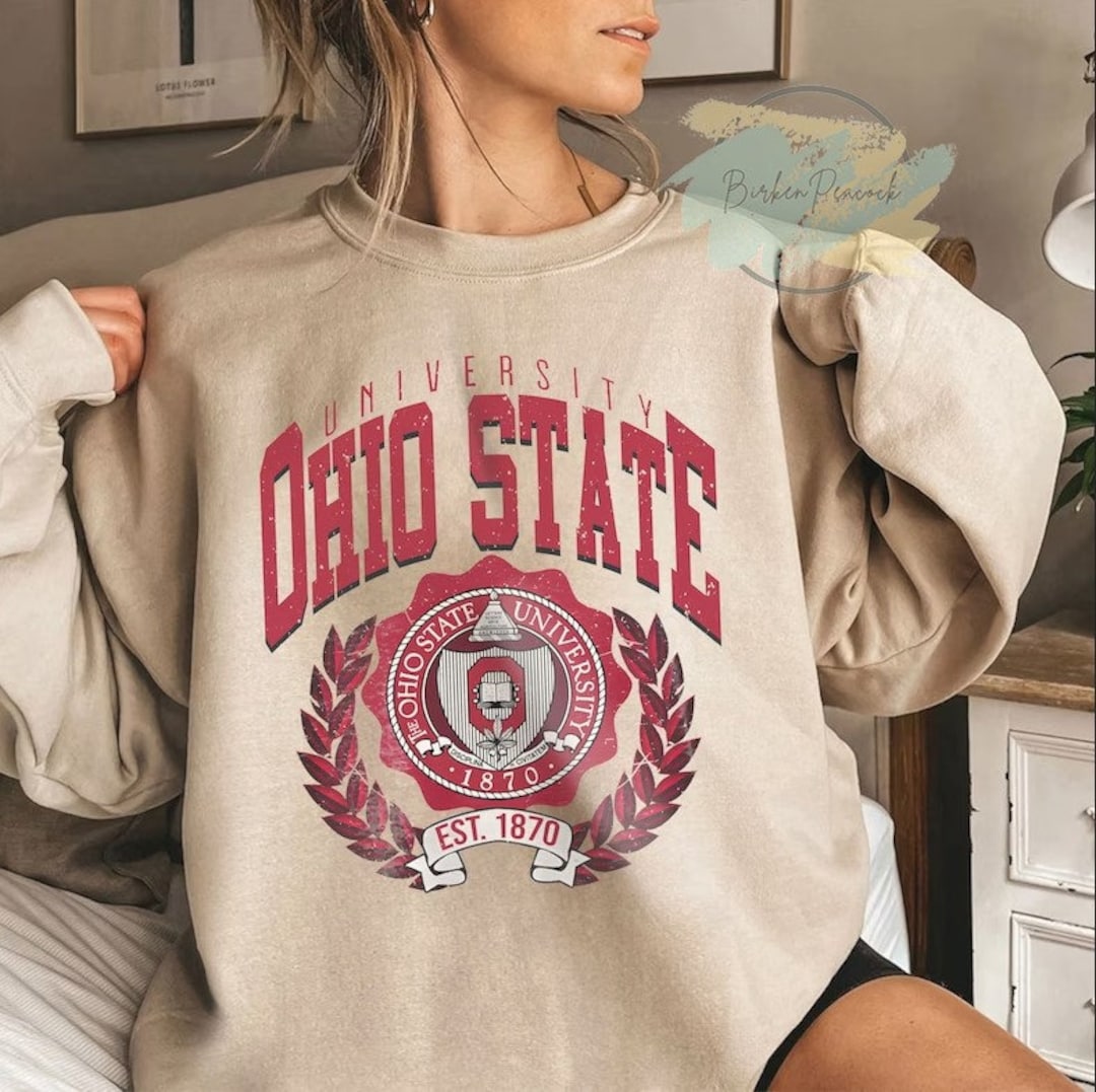 Ohio Vintage Style Ohio State EST 1870 Sweatshirt Buckeyes - Etsy