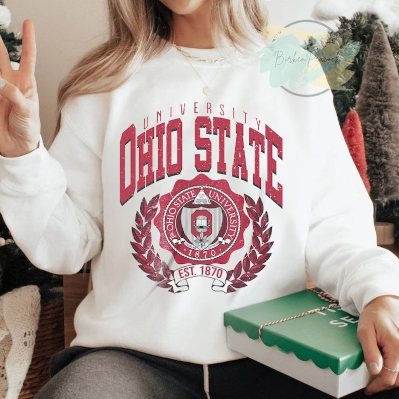 Ohio Vintage Style Ohio State EST 1870 Sweatshirt Buckeyes - Etsy