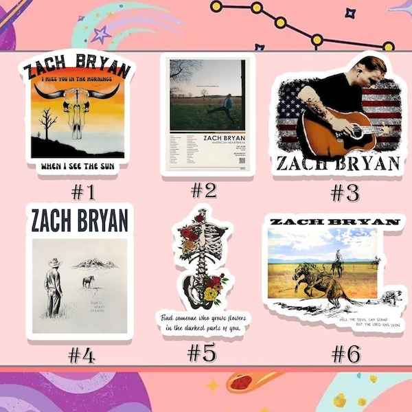 Zach Bryan Stickers - Etsy