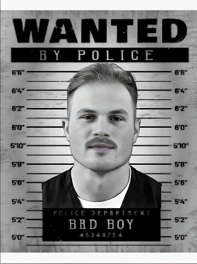 Zach Mugshot Sticker I Wasn't Finished Mug Shot Tells - Etsy