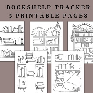 Printable Bookshelf, Book Tracker Printable, Bookshelf Printable ...