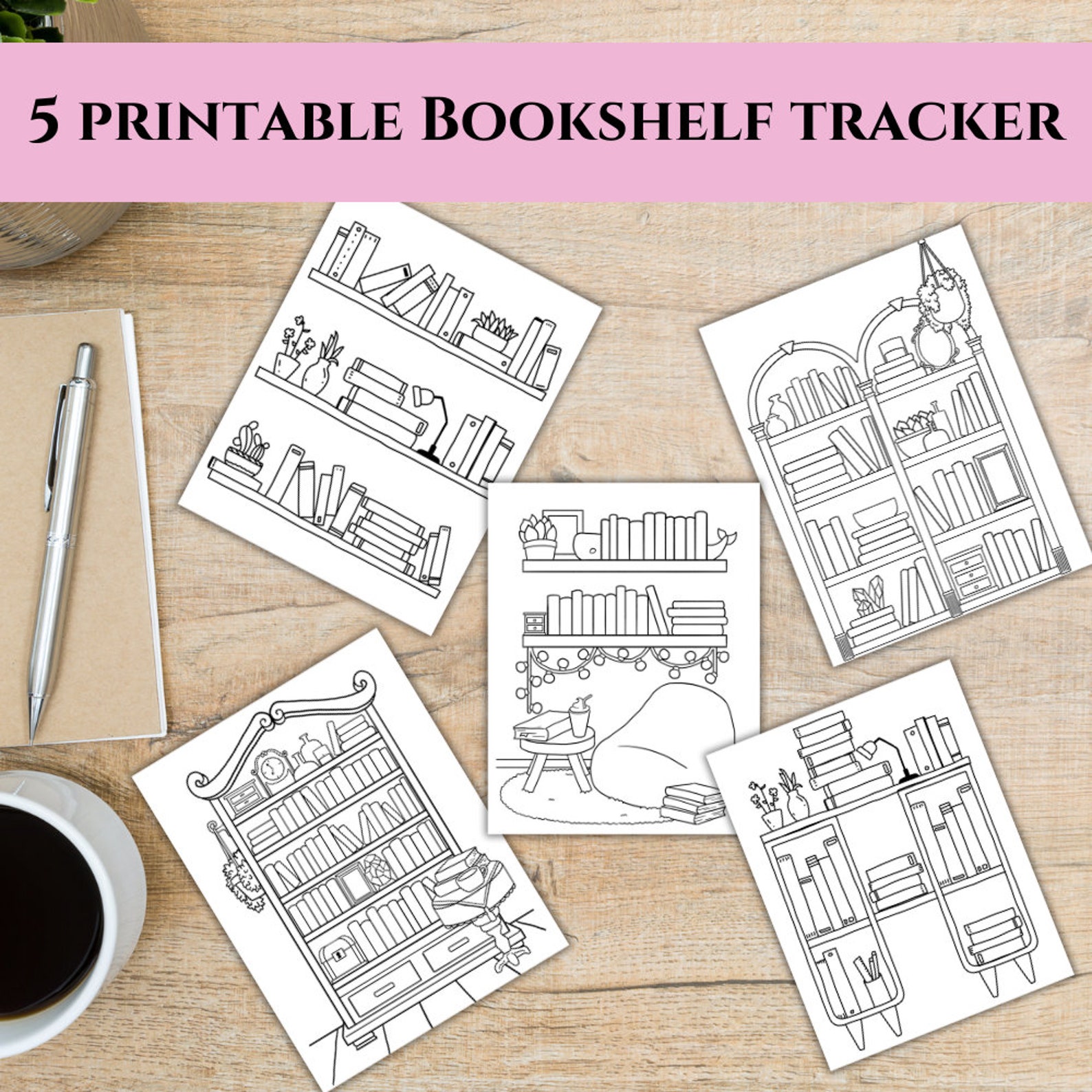 Bookshelf Tracker Book Tracker Printable Printable - Etsy