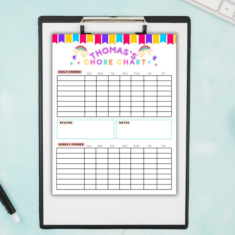 Chore Chart for Kids Printable, Toddler Routine Chart, Kids Chore Chart ...