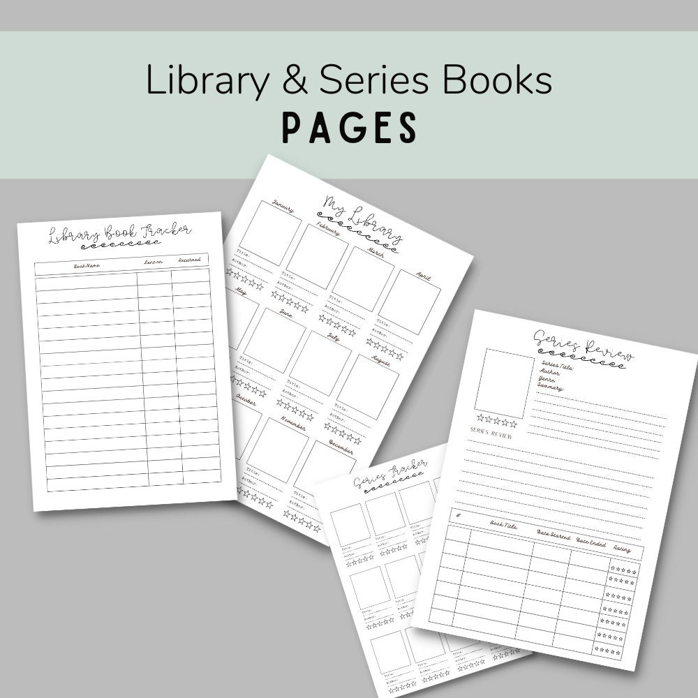 Reading Journal Printable, Reading Planner Printable, Book Reading ...