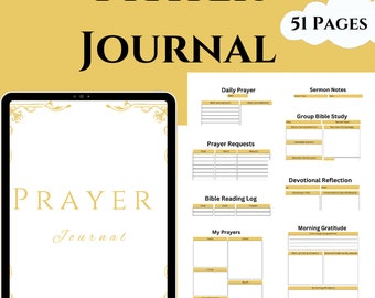 Prayer Journal and Bible Study Guide Printable Template - Etsy