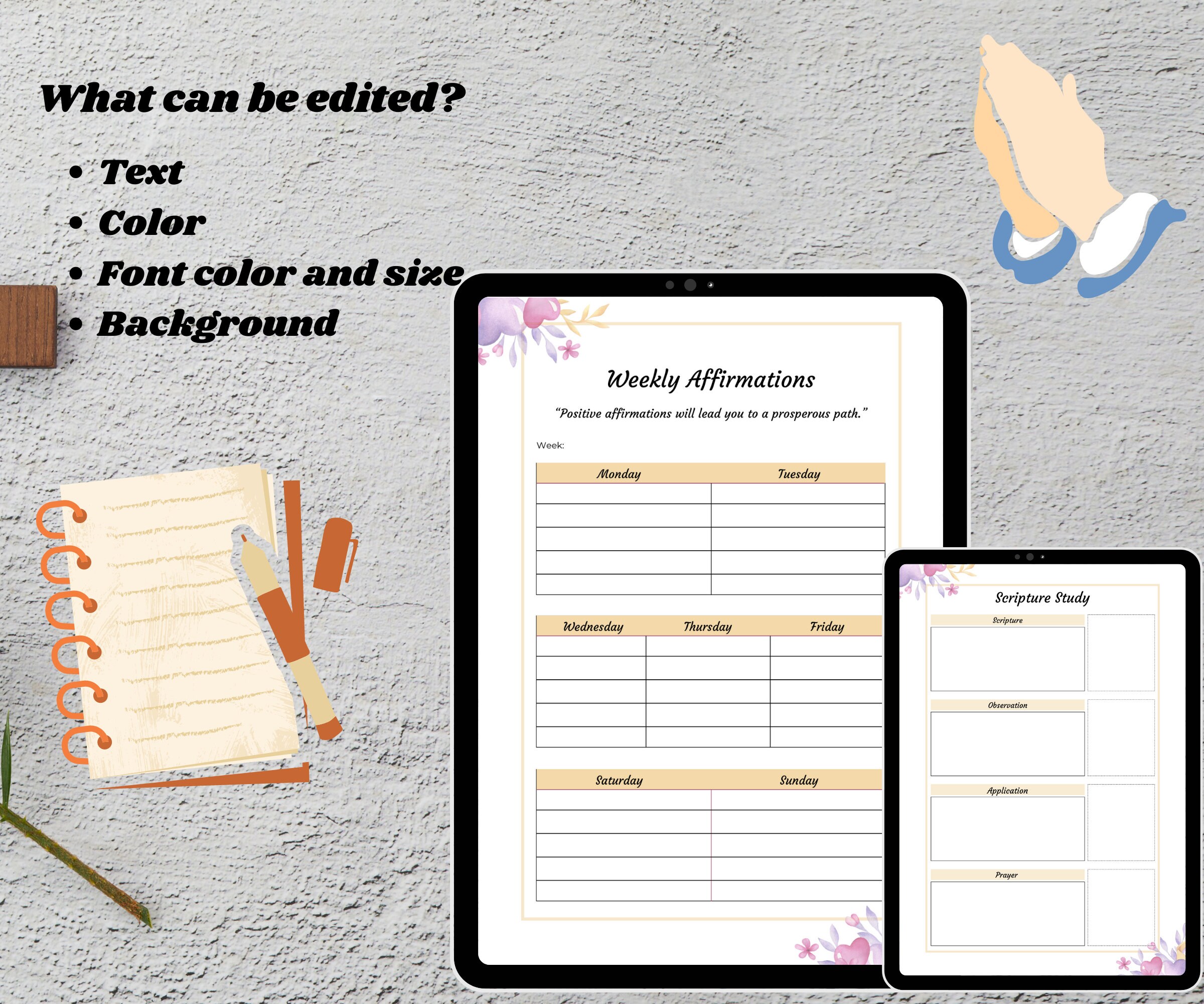 Prayer Journal, Prayer Journal Template, Prayer Journal Printable ...