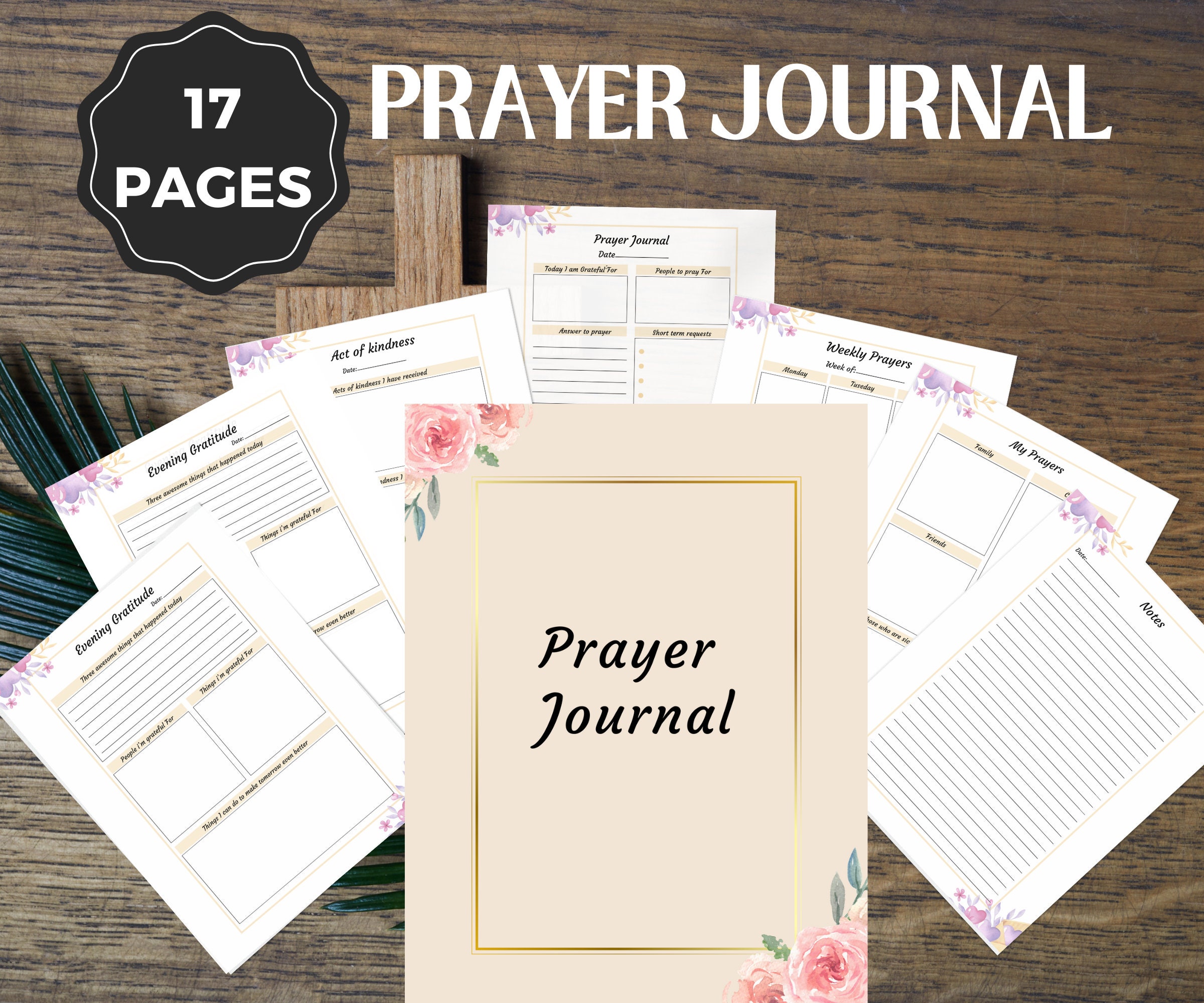 Prayer Journal, Prayer Journal Template, Prayer Journal Printable ...