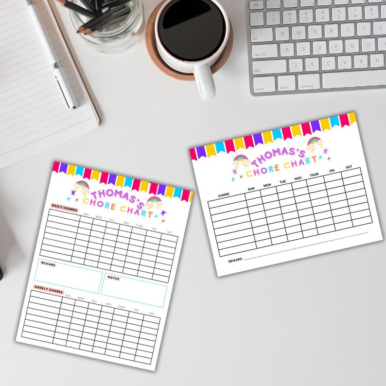 Chore Chart for Kids Printable, Toddler Routine Chart, Kids Chore Chart ...