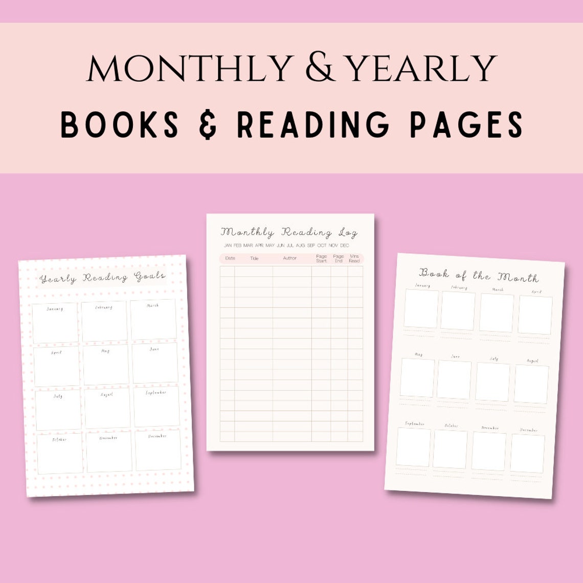 Reading Journal Printable, Book Reading Journal Printable, Reading ...