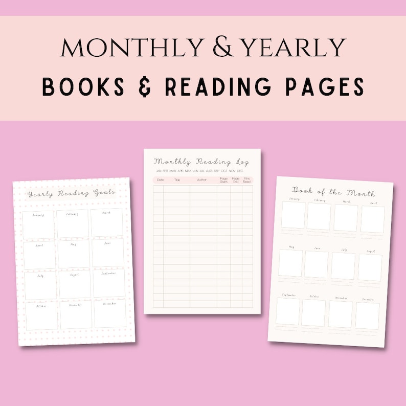 Reading Journal Printable, Book Reading Journal Printable, Reading ...