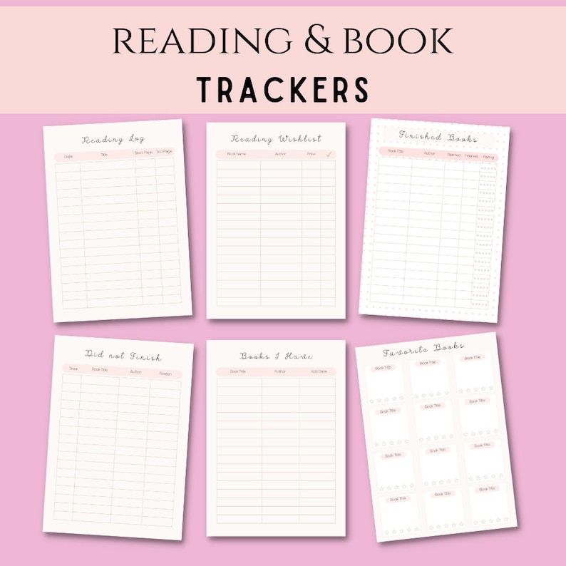 Reading Journal Printable, Book Reading Journal Printable, Reading ...