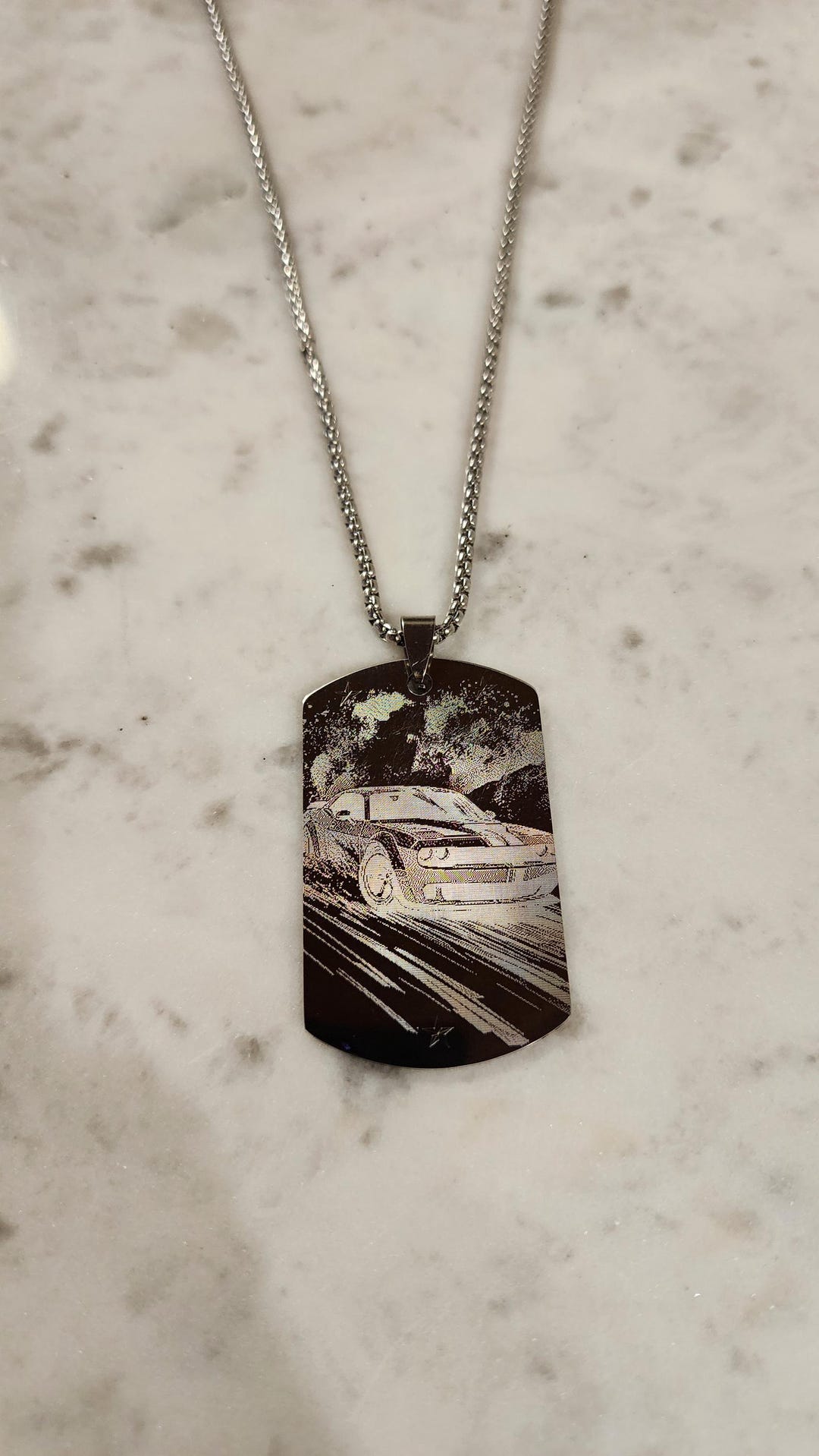 Dodge Challenger Necklace/keychain Videogame Car Engraving Rare ...