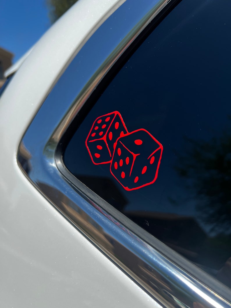 Dice Car Sticker Vinyl Decal/ Aesthetic 2000s Retro Glitter Trendy/cute ...