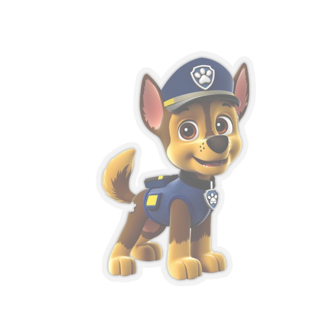Paw Patrol, Chase Character, Kiss-cut Stickers - Etsy
