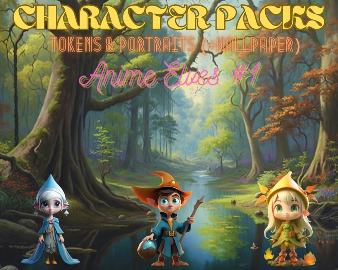 CHARACTER PACK: Anime Elves #1 — Anime, Roleplaying Game, Digital Art ...
