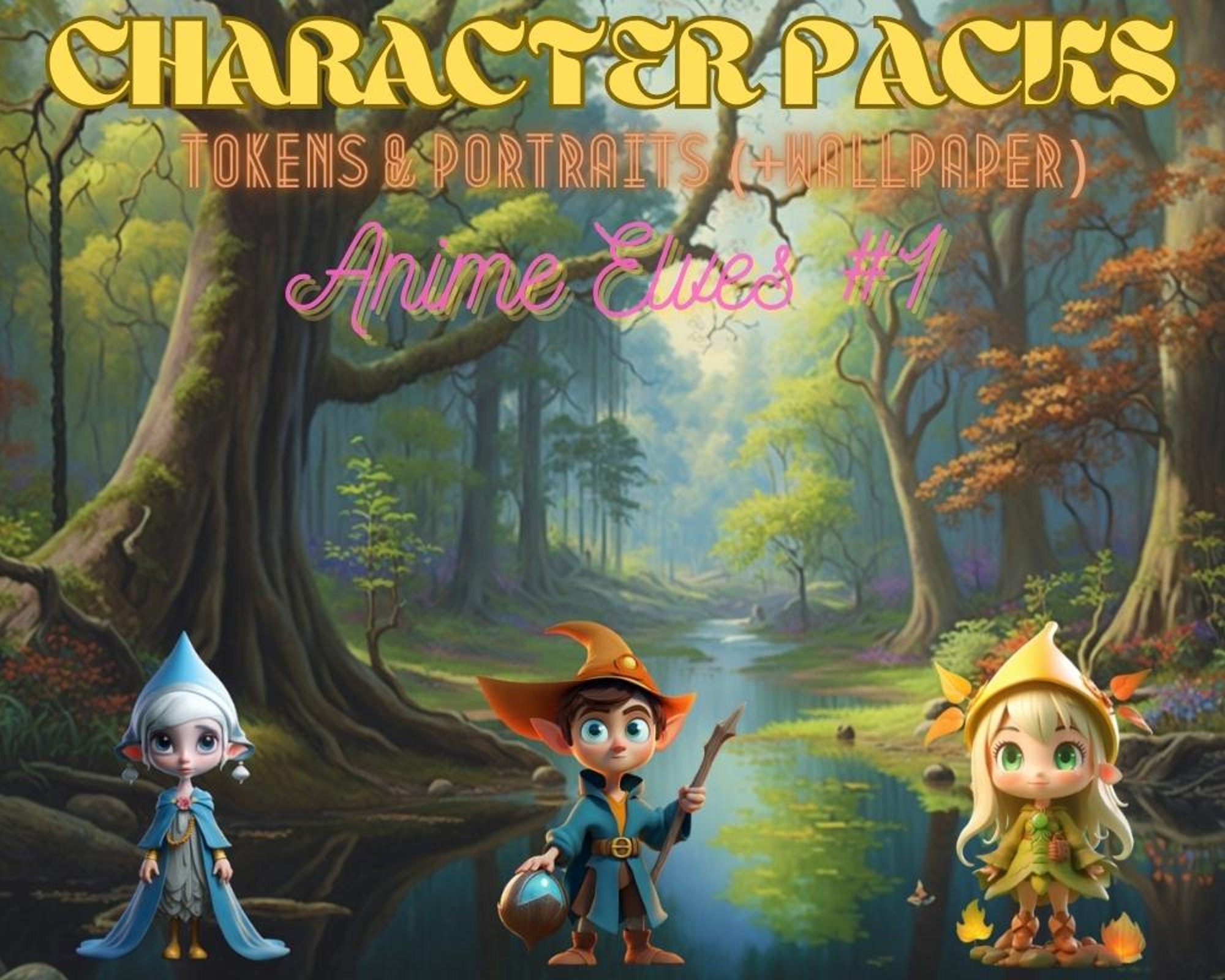 CHARACTER PACK: Anime Elves 1 Anime, Roleplaying Game, Digital Art, Rpg ...