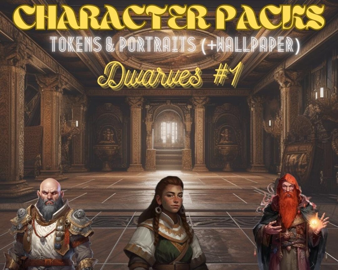 CHARACTER PACK: Dwarves #1 — Art, Portraits, Tokens, Rpg, Fantasy ...