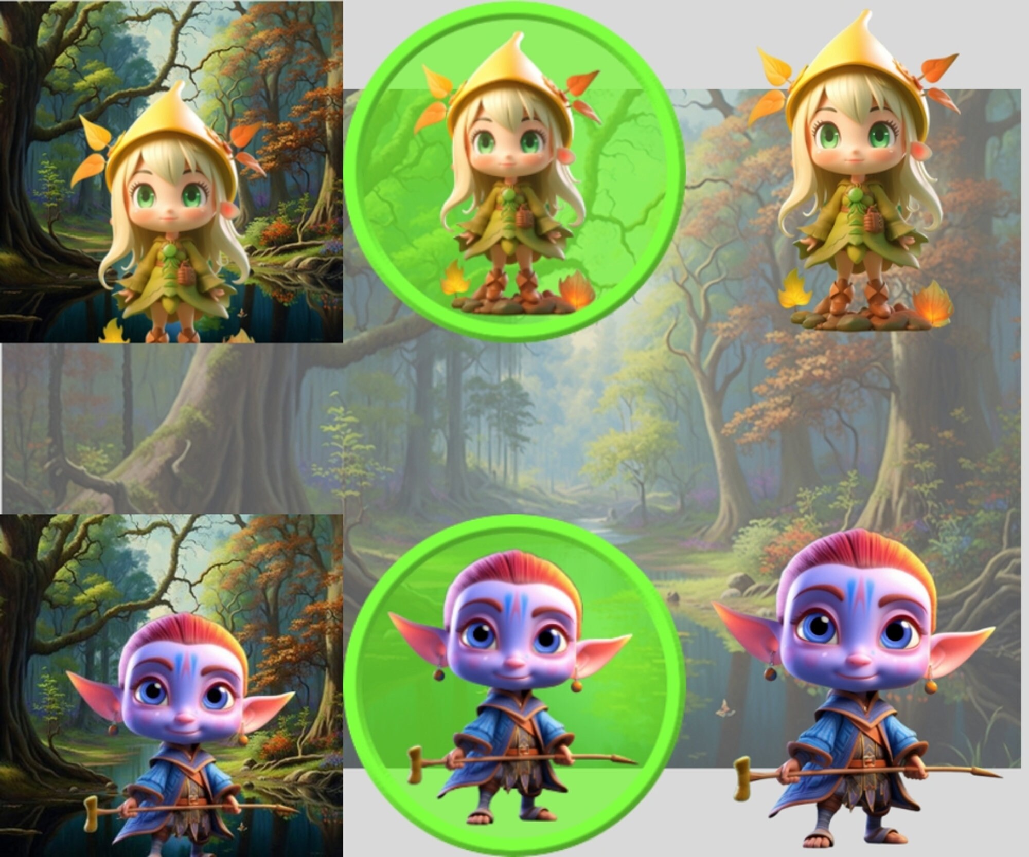 CHARACTER PACK: Anime Elves 1 Anime, Roleplaying Game, Digital Art, Rpg ...